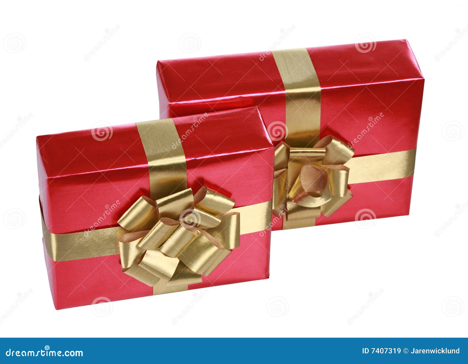 Elegant red presents stock image. Image of gold, giving - 7407319
