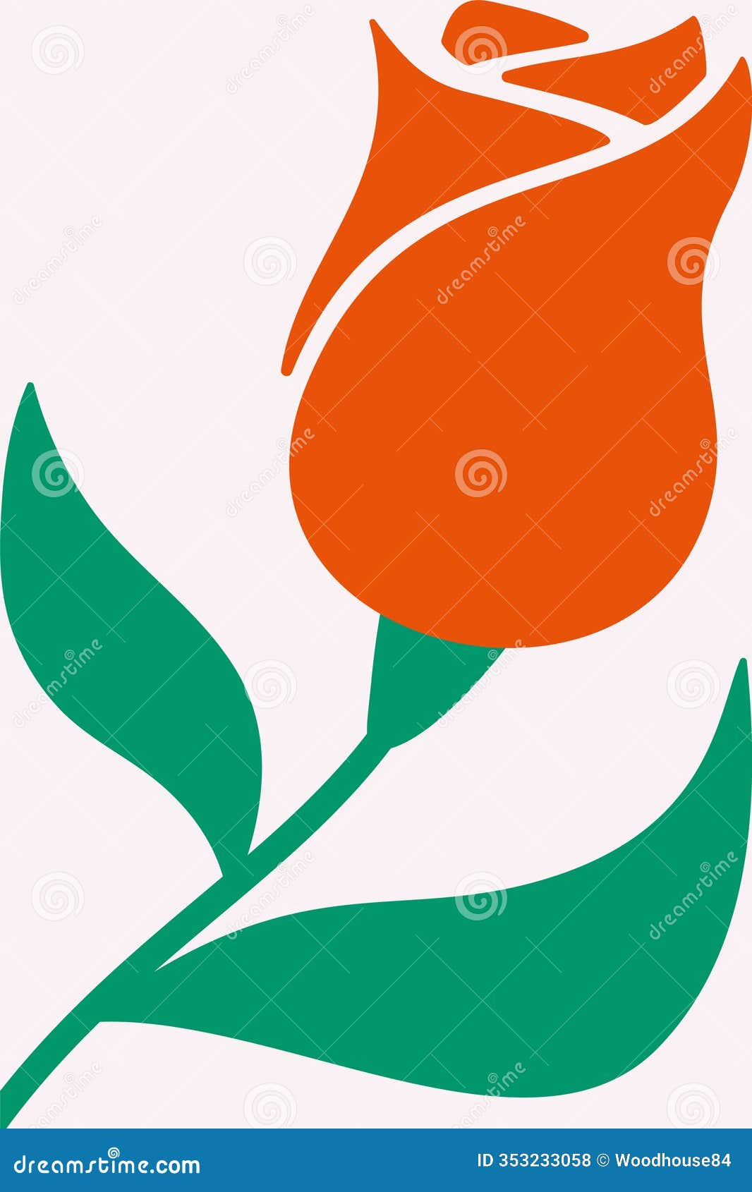 Elegant Red Rose Flower Design Stock Vector - Illustration of blooming ...