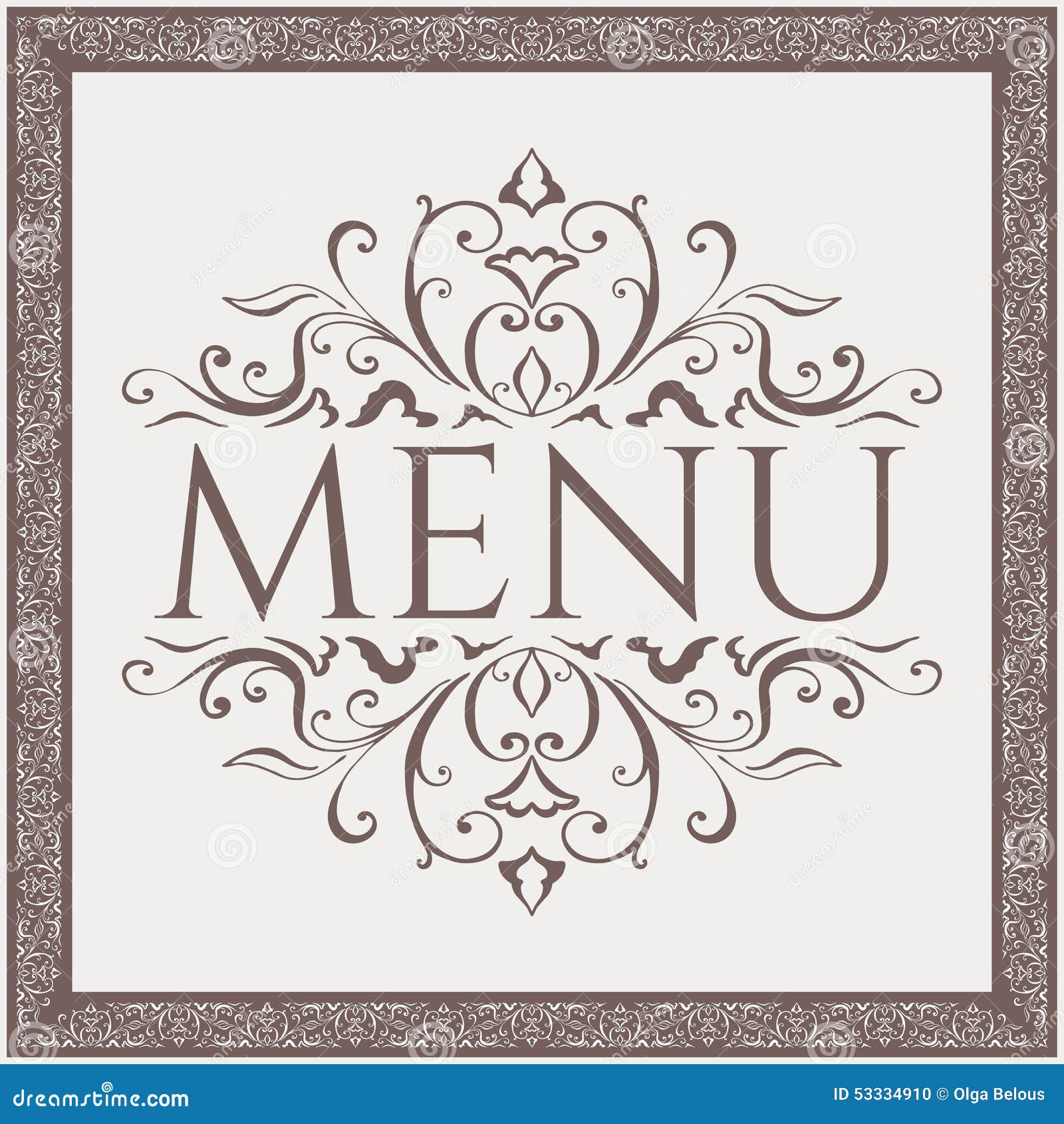 Elegant Restaurant Menu Design. Vector Stock Illustration ...