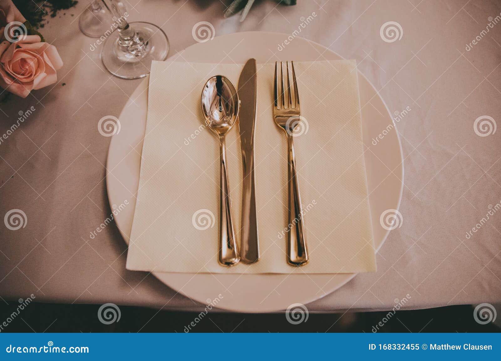 Table Setting for Fine Dining. Stock Image - Image of elegant, dinner ...