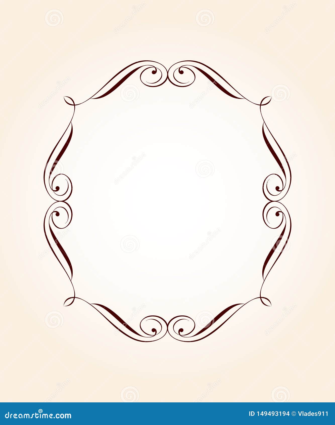 Elegant Retro Frame.Vector Illustration.Brown . Stock Vector ...