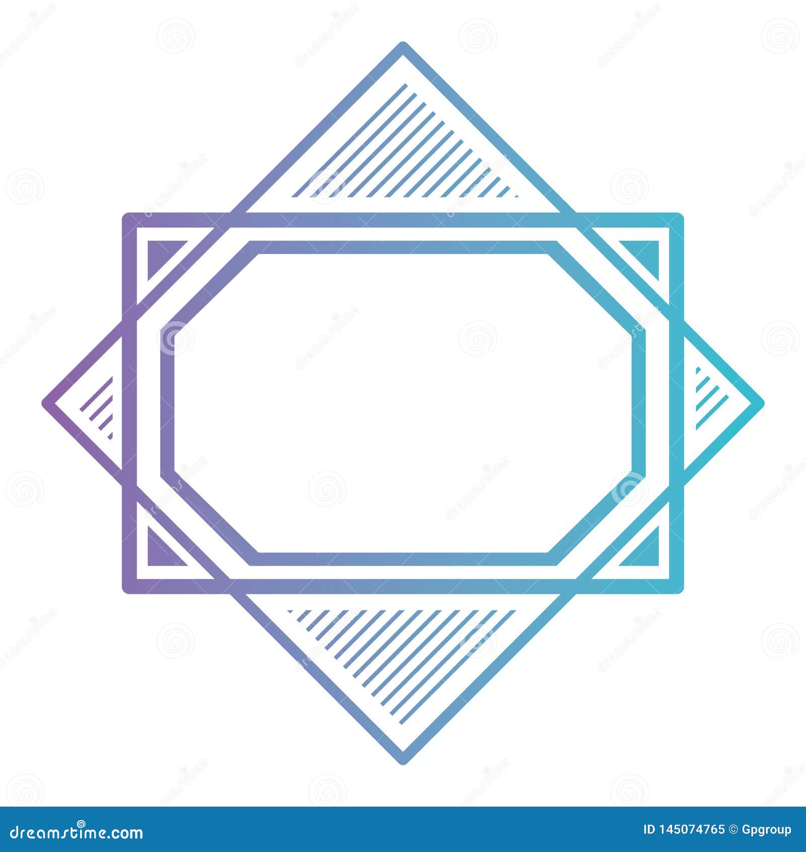 Elegant Rhombus Frame Decorative Stock Vector - Illustration of design ...