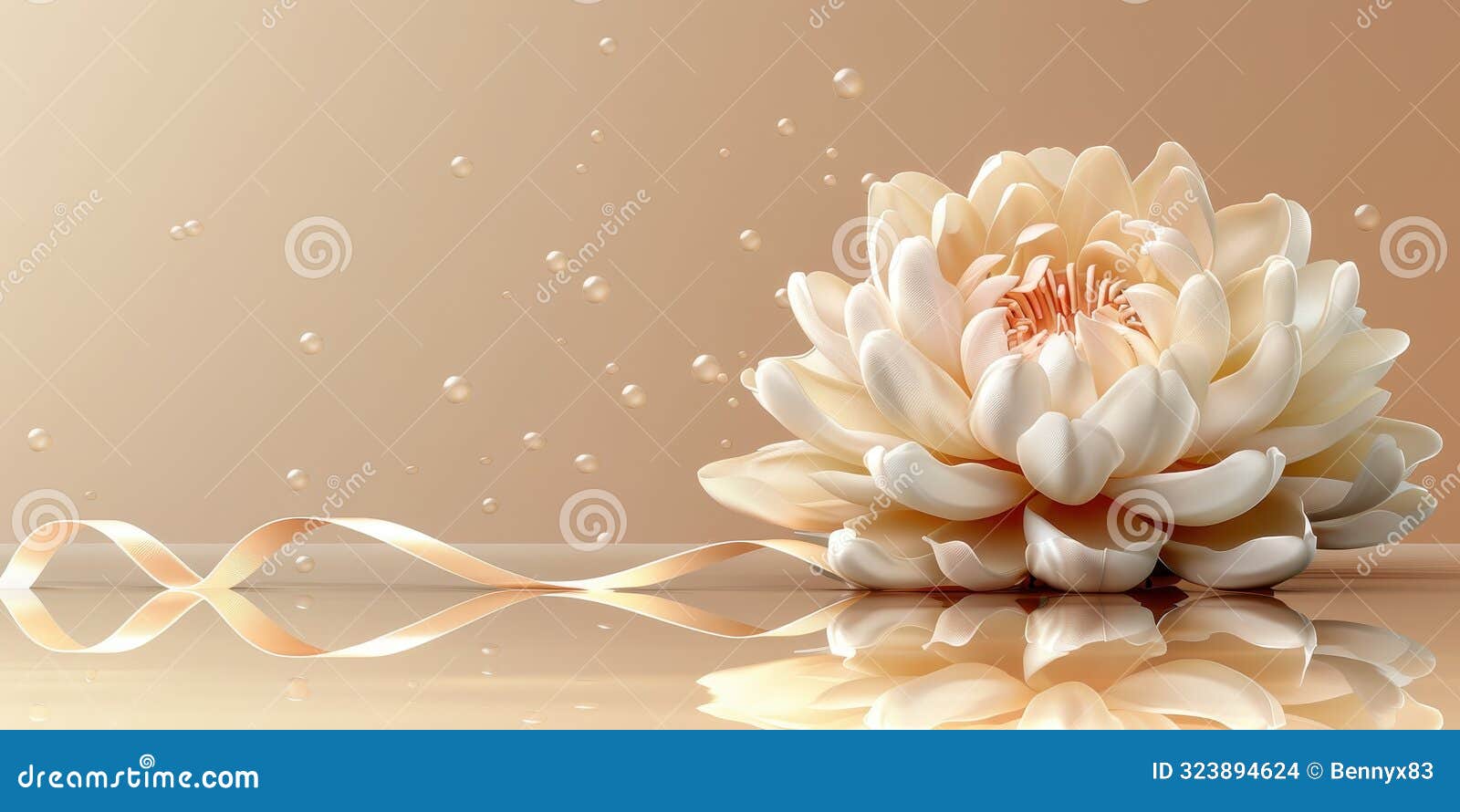 Pale Flower Art On Paper Background Royalty-Free Stock Photography ...