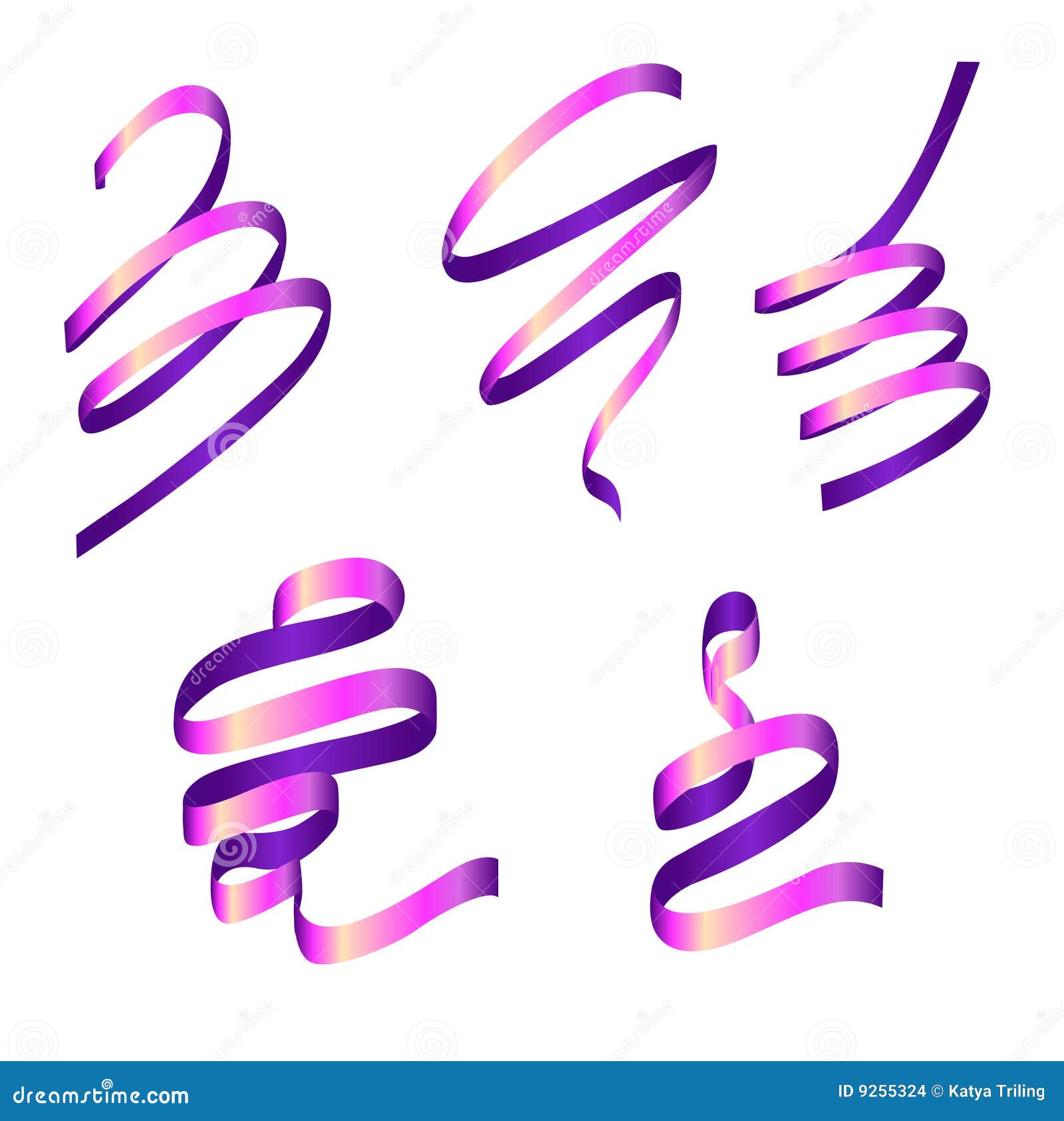 Elegant ribbons stock vector. Illustration of insignia - 9255324
