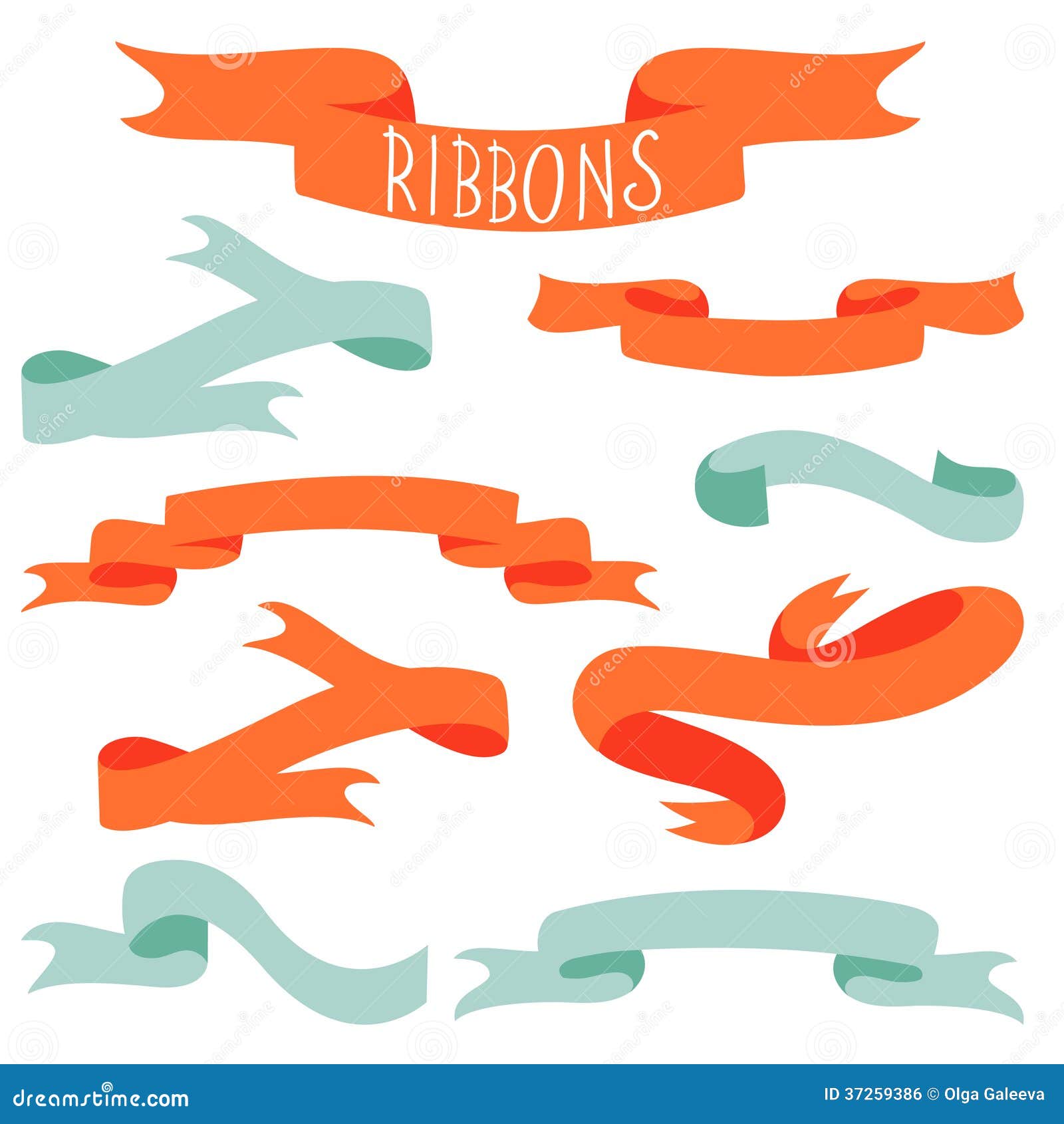 Elegant ribbons collection stock vector. Illustration of decoration ...