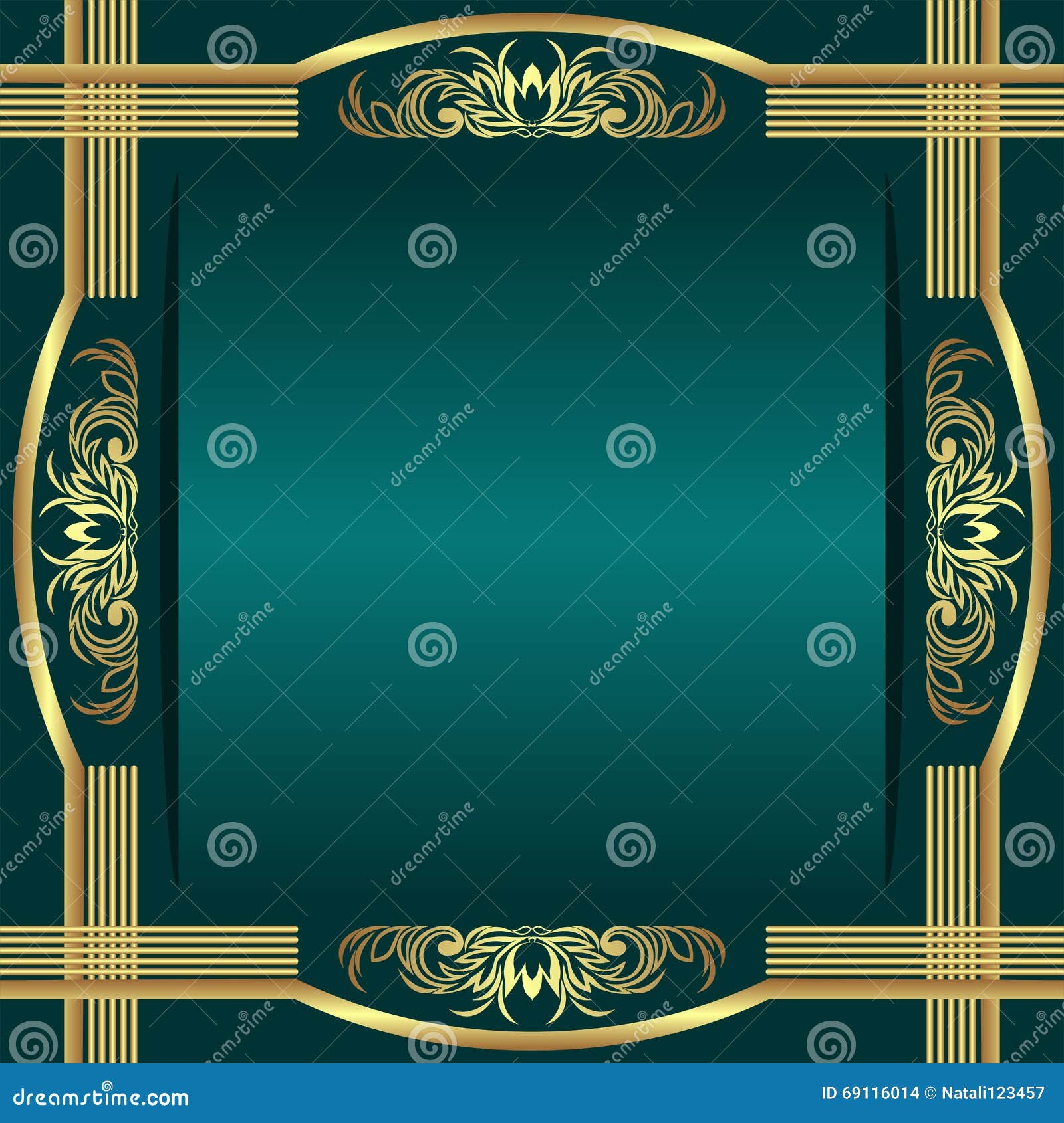 Rich Background With Patterned Gold Inlays Stock Image | CartoonDealer ...