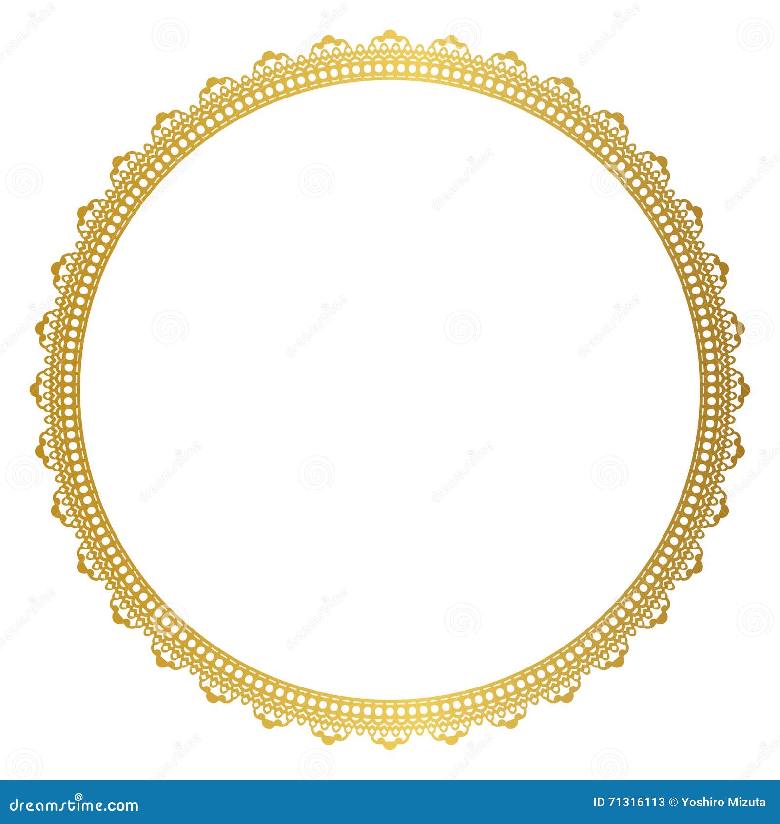 Elegant rond gouden kader vector illustratie. Illustration of ...