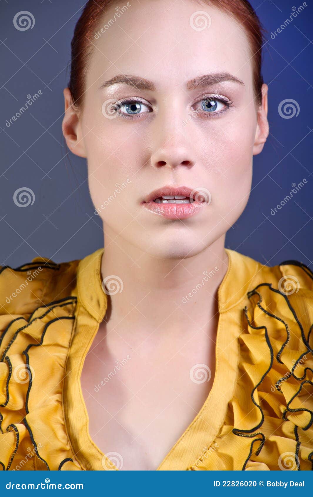 Elegant Rood Hoofd stock foto. Image of rood, vrouw, uitdrukking - 22826020