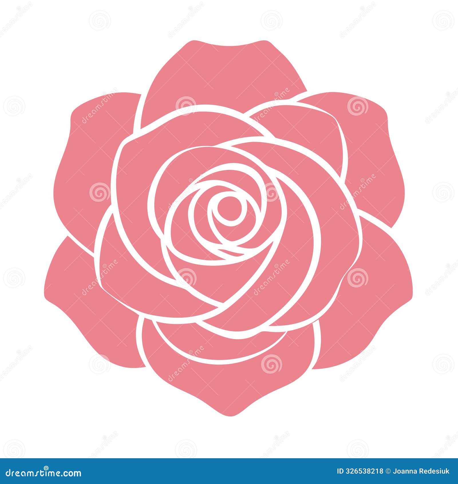 A Elegant Rose with a Simple, Bold Outline Stock Illustration ...