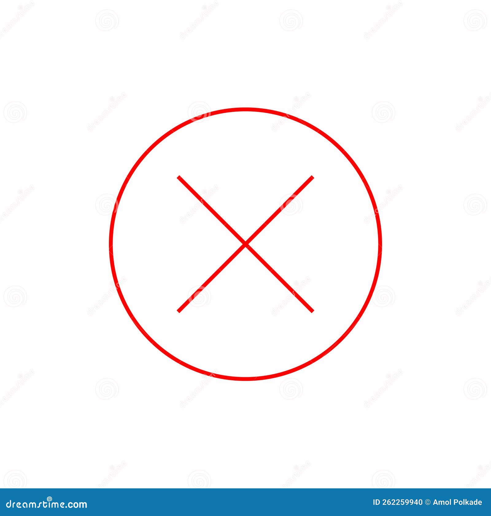 Elegant Round Close Icon. Thin Line Close Vector Icon Stock Vector ...