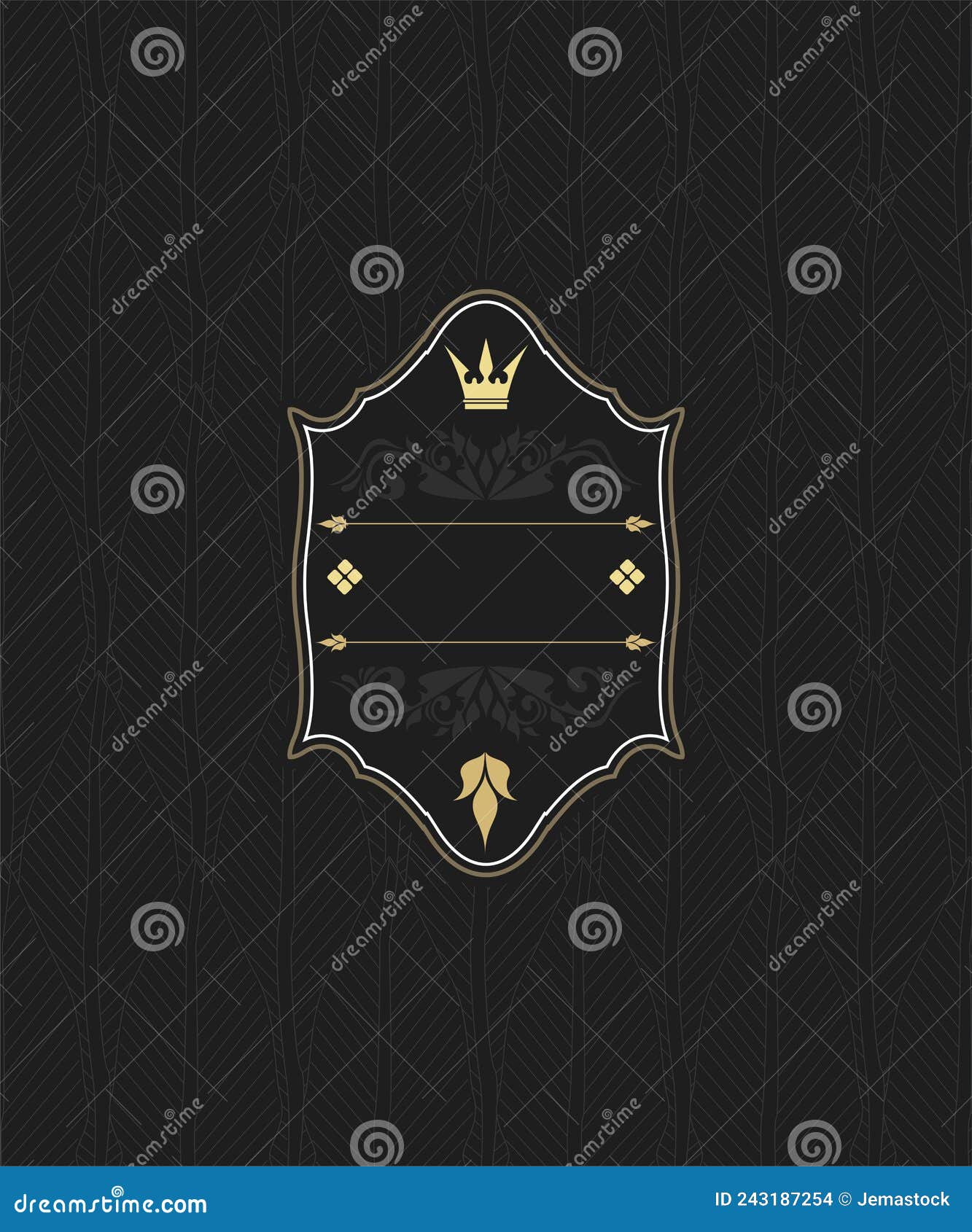 Elegant royal emblem stock vector. Illustration of ornament - 243187254