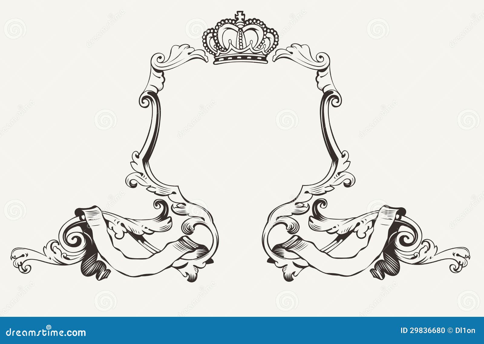 Royal Frame Green Background Royalty-Free Stock Photo | CartoonDealer ...