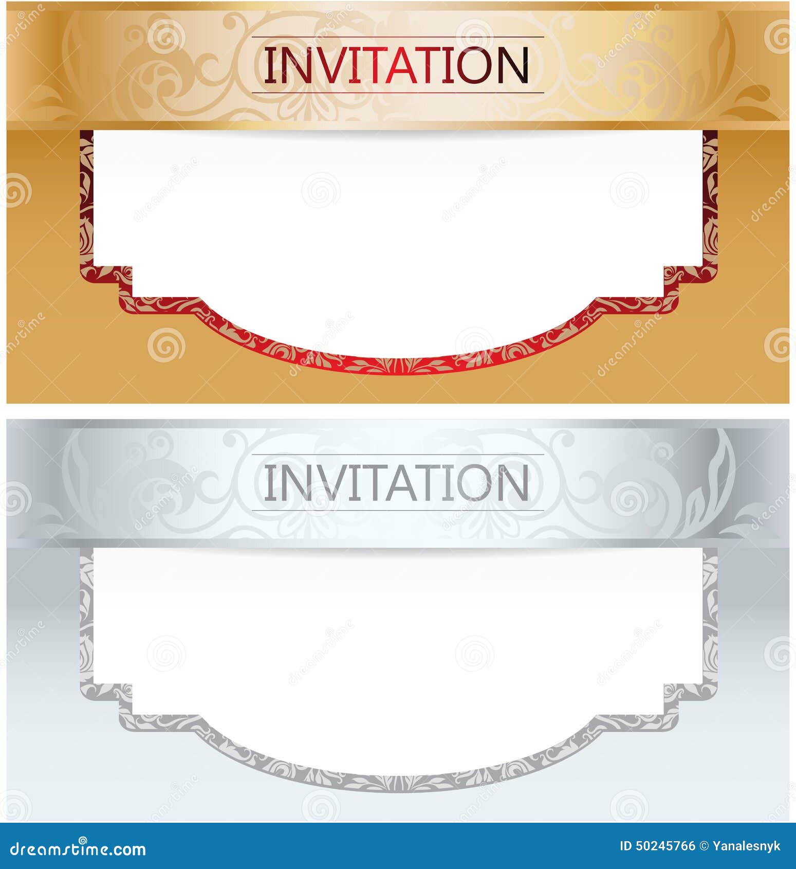 Elegant Royal Invitation Set Stock Illustration - Illustration of ...
