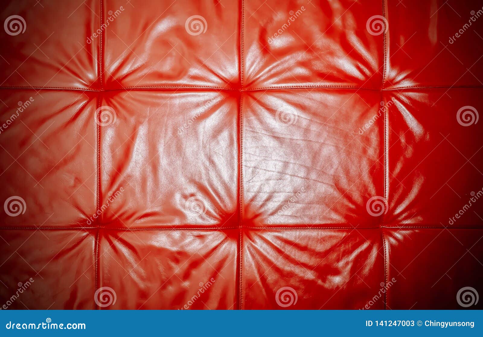 Elegant Saturated Glossy Red Leather Texture of Sofa Chair Stock Image ...
