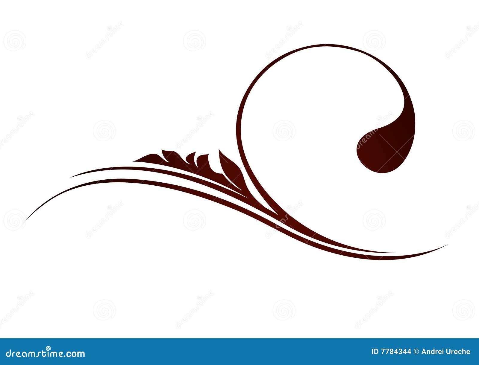 Elegant scroll stock vector. Image of curled, shape, elegance - 7784344