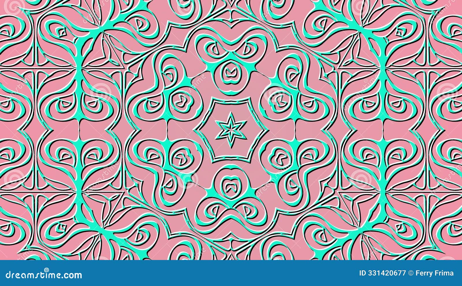 Elegant Seamless Embossed Pattern on Pink Background Stock Illustration ...