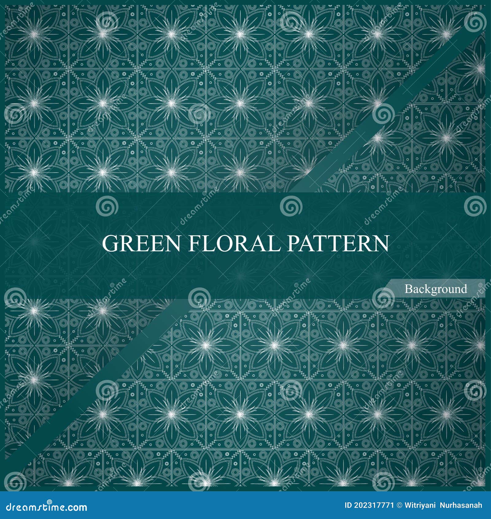 Elegant Seamless Geometric Pattern. Green Floral Pattern Stock Vector ...