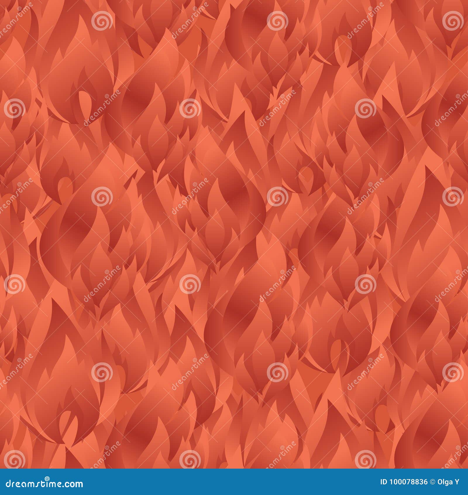 Elegant Seamless Pattern with Abstract Fire Flames for Your Design ...