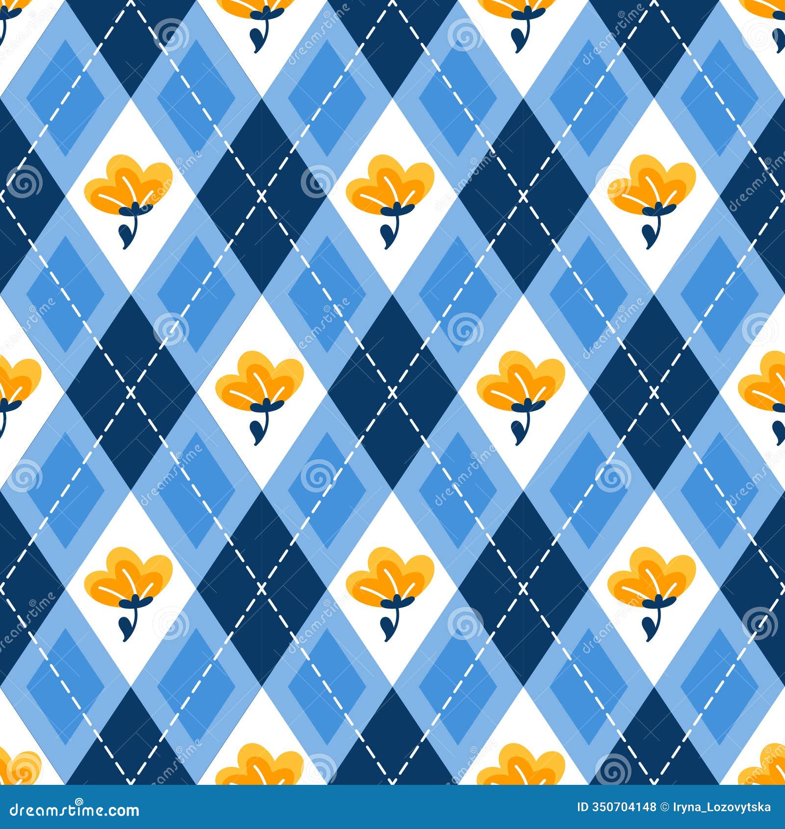Diamond Checkered Background. Seamless Surface Pattern With Repeated Diagonal Crossed Hatched ...