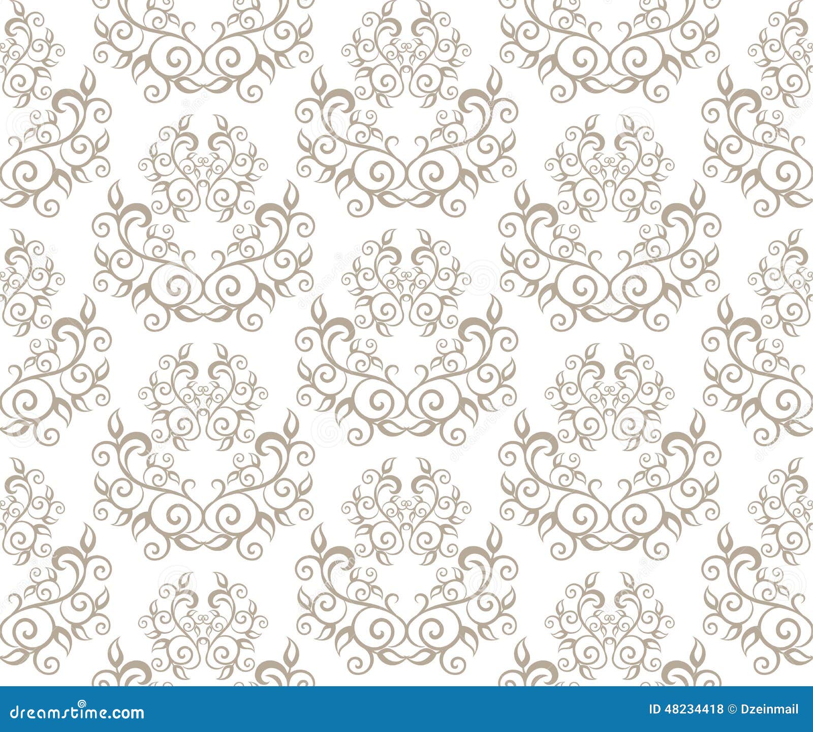 Elegant Seamless Pattern. Classic Tiling Vector Ornament. Golden ...