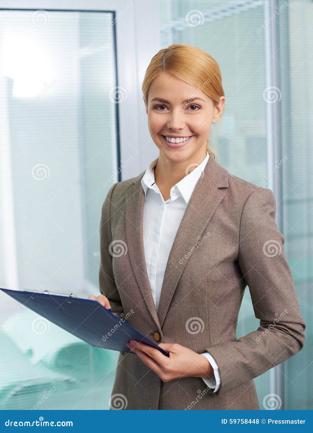 Elegant secretary stock photo. Image of smiling, looking - 59758448