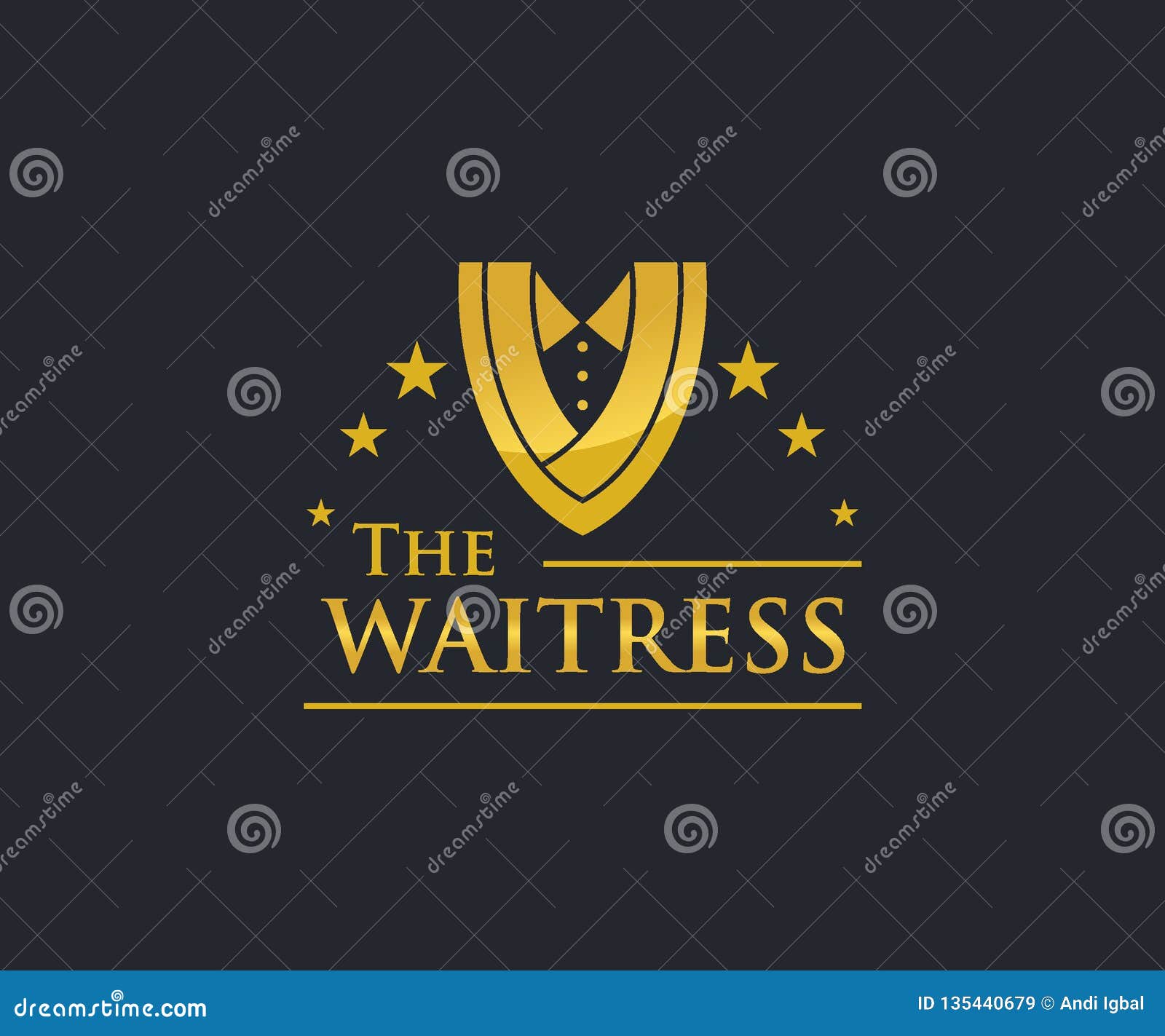 Elegant Servant or Waitress Logo Design Concept, Restaurant Logo ...