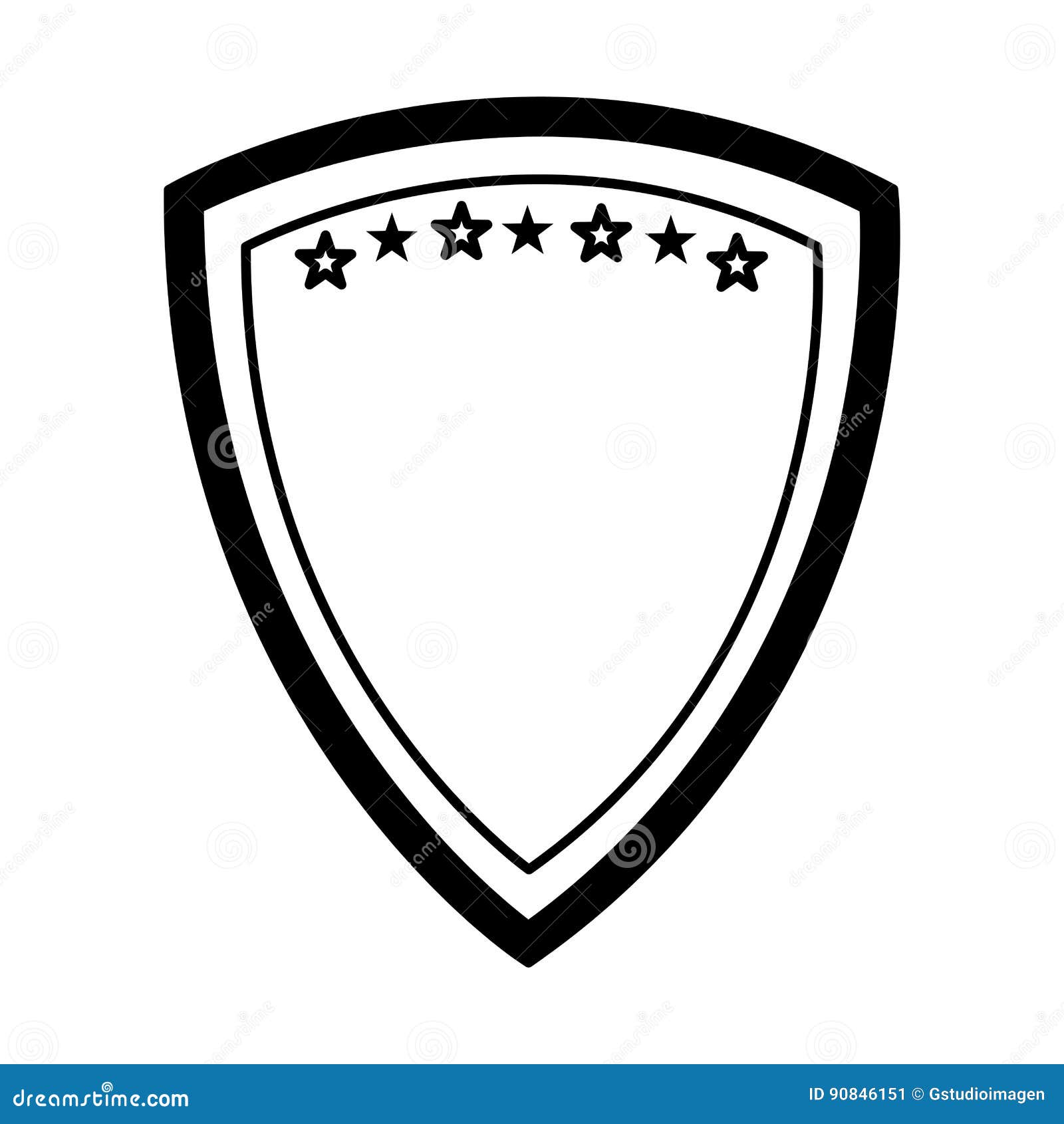 Elegant shield frame icon stock vector. Illustration of luxury - 90846151