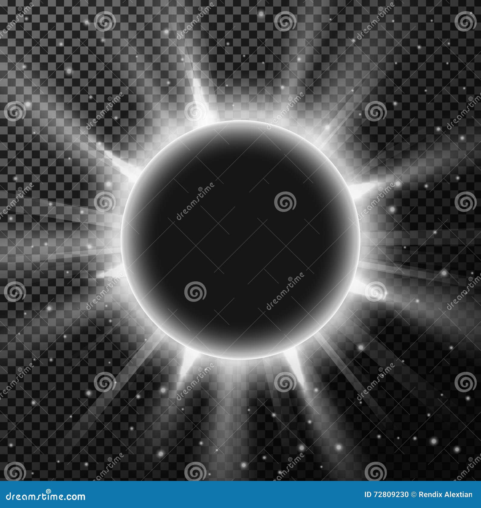 Elegant Shiny Circle Frame with Glittering Dust Particles on ...