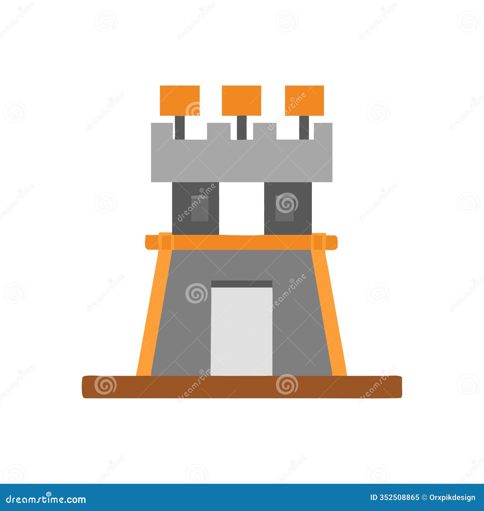 Elegant Siege Tower for Historical Contexts Stock Illustration ...
