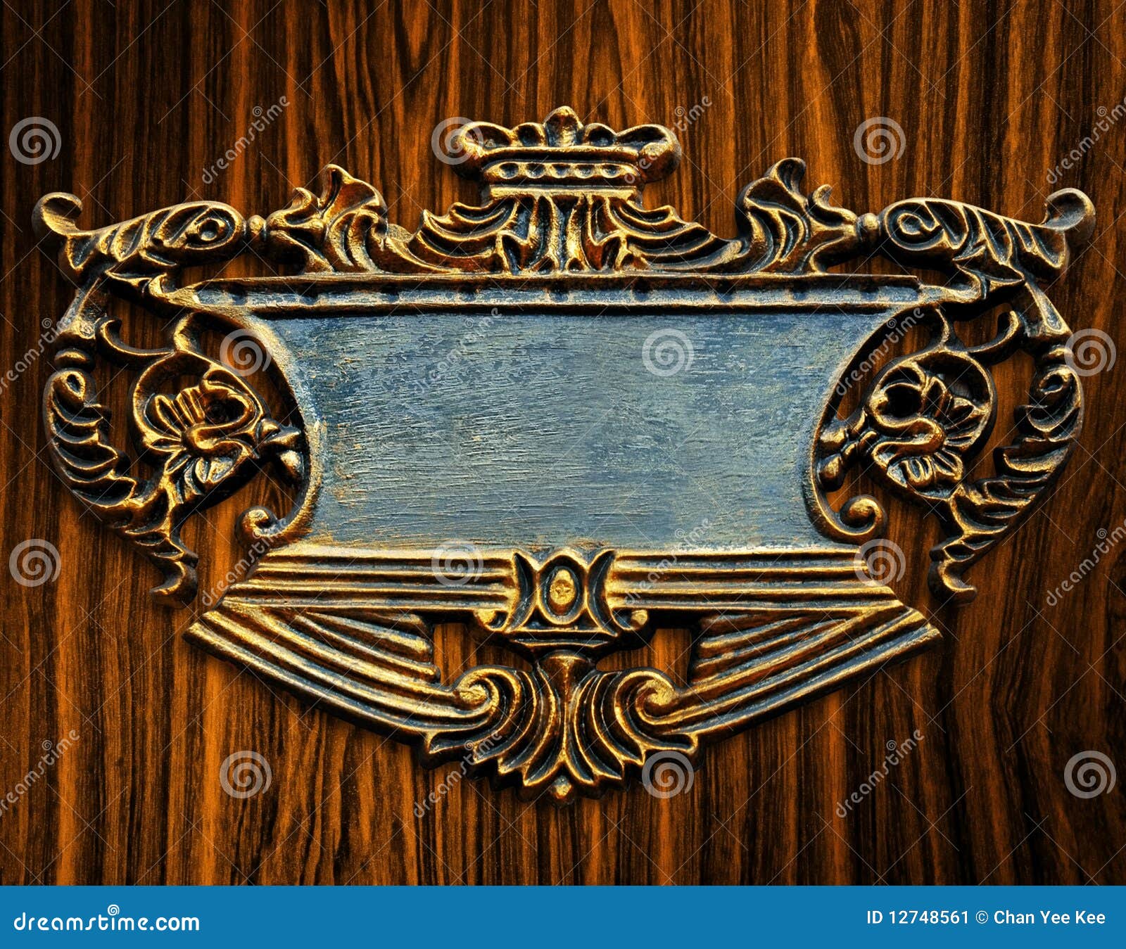 Elegant Sign on Wood Background Stock Image - Image of doorplate ...