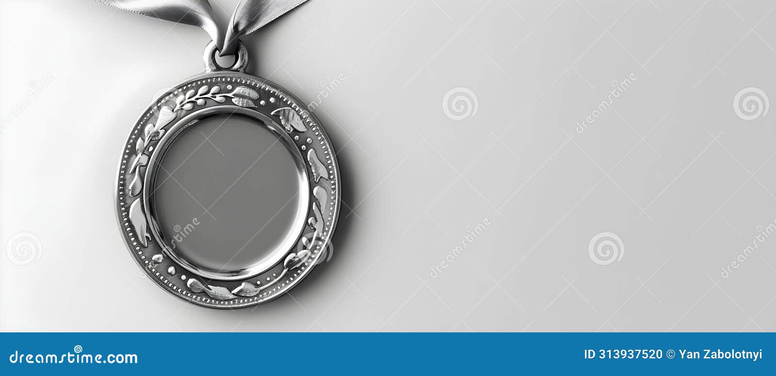 Elegant Silver Award with Space for Engraving - Minimalist Backdrop ...