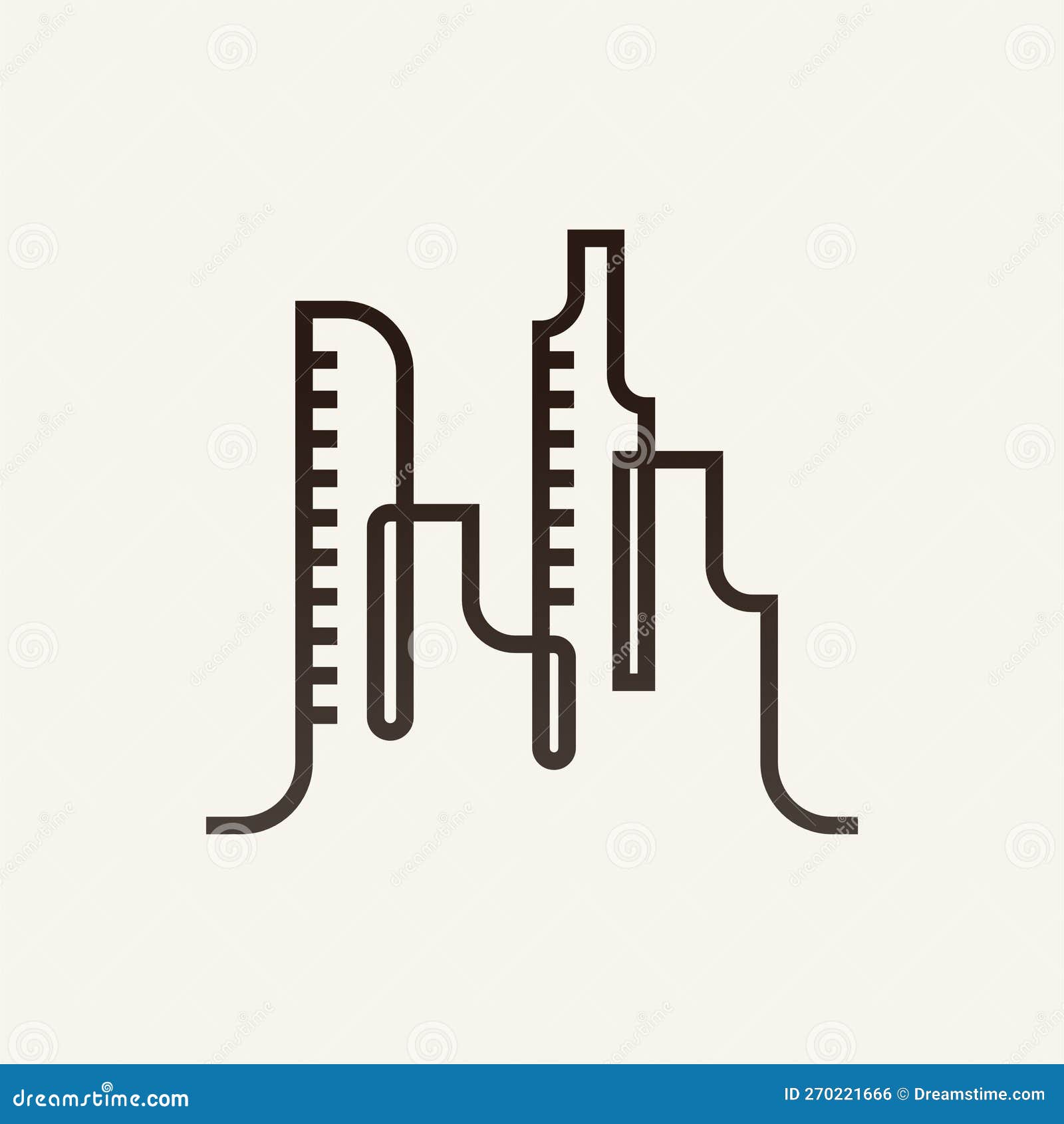 Elegant, Simple and Minimalist Skyscraper Logo Design Stock Vector ...