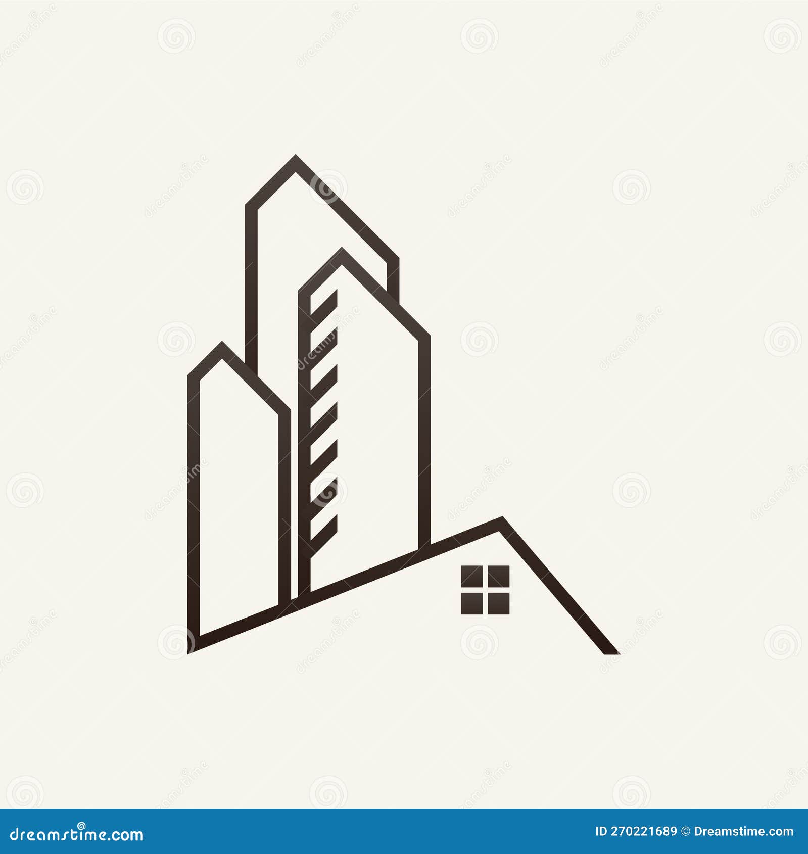 Elegant, Simple and Minimalist Skyscraper Logo Design Stock Vector ...