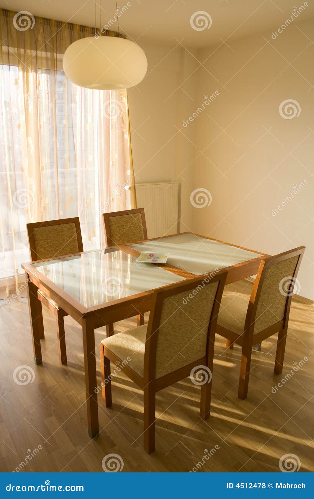 Elegant Simple Table and Chairs Stock Photo - Image of tile, wood: 4512478