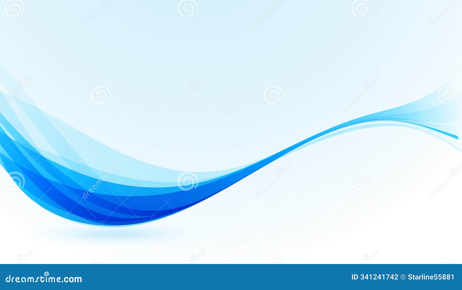 Elegant and Smooth Blue Curvy Background with Text Space Stock Vector ...