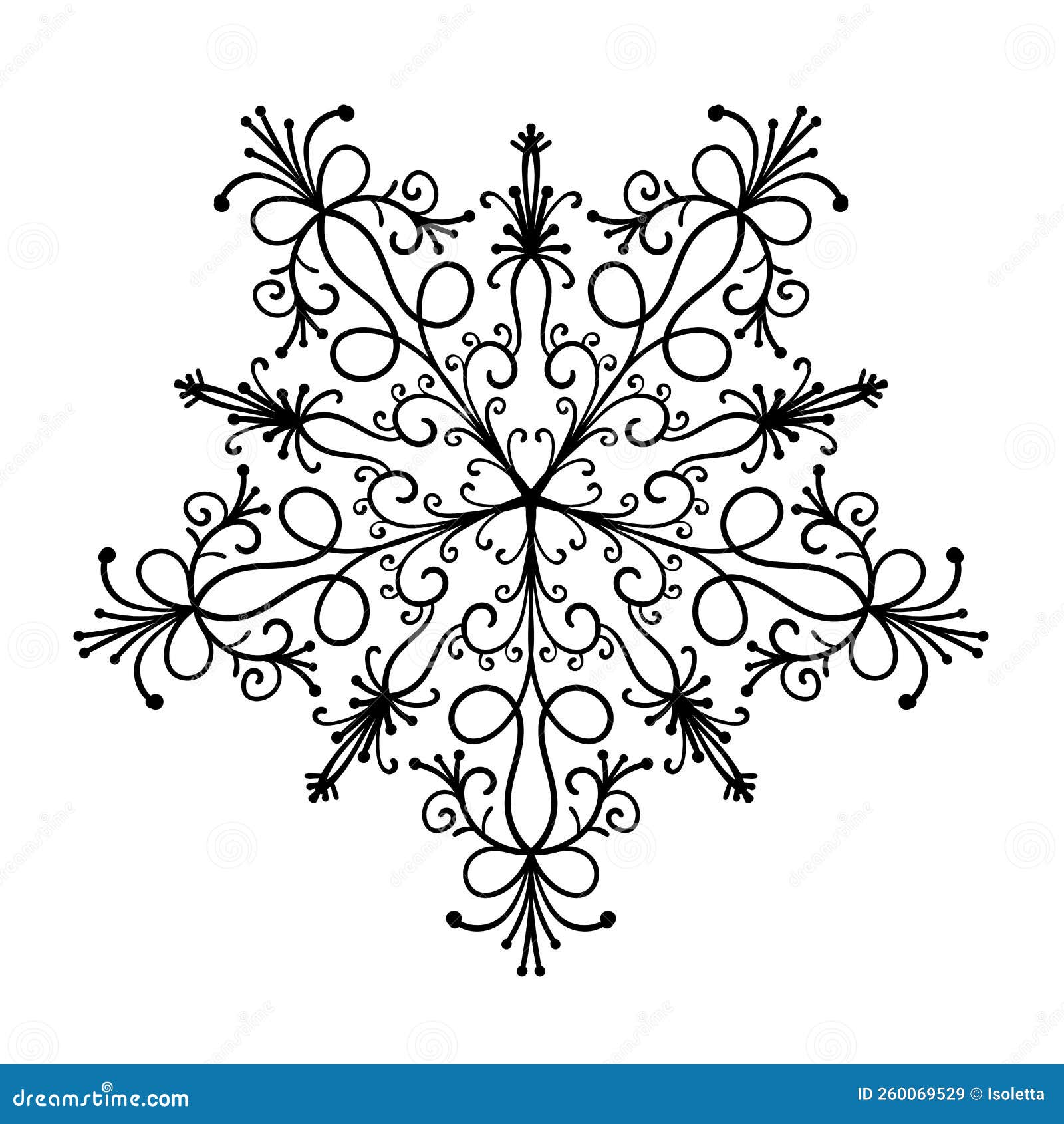 Elegant Snowflake. Vector Design Element Stock Vector - Illustration of ...