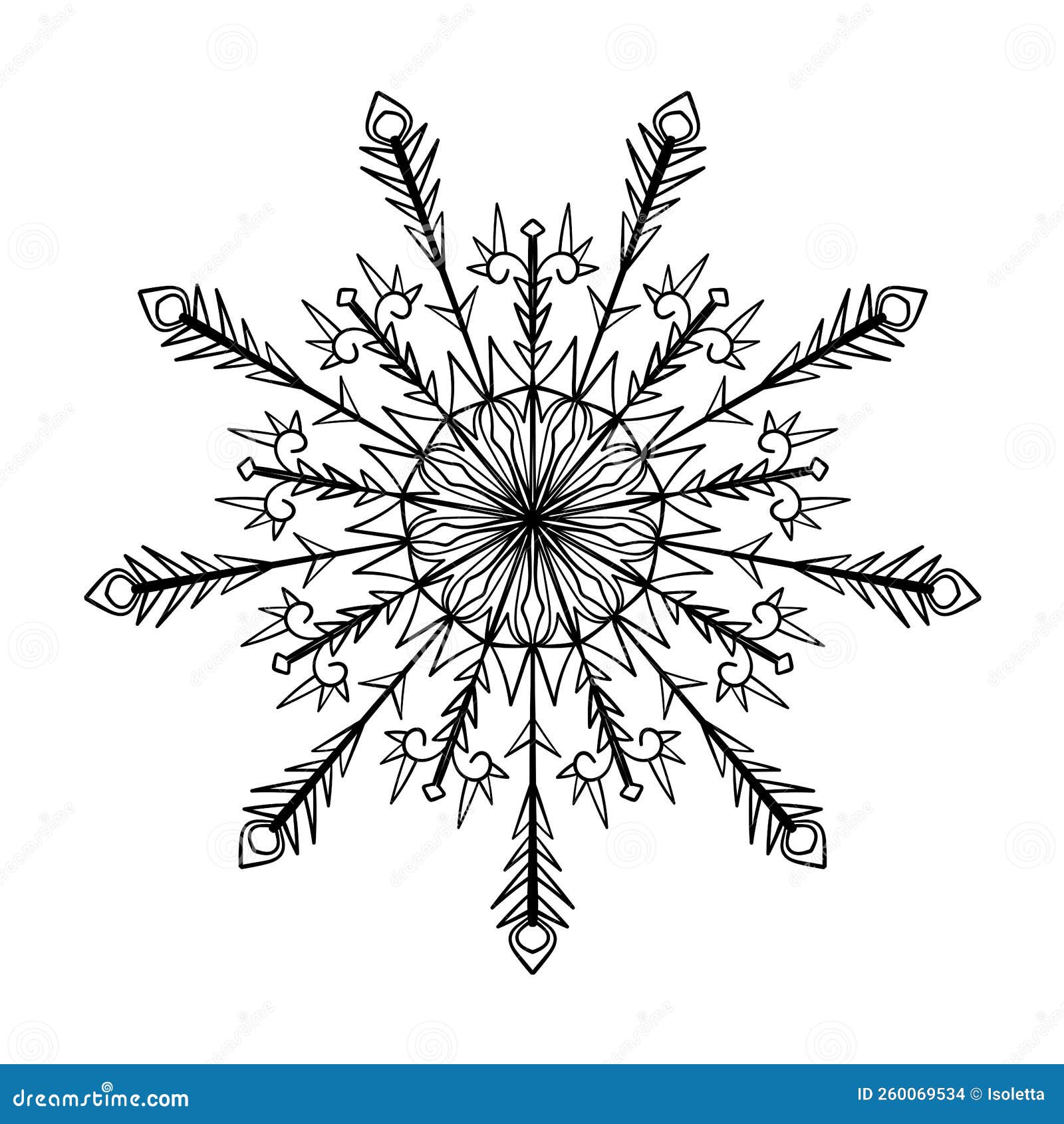 Elegant Snowflake. Vector Design Element Stock Vector - Illustration of ...