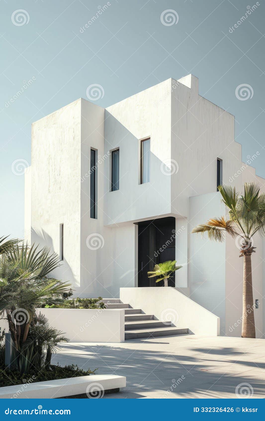 Elegant, Sophisticated White Building with Modern Architecture in Urban ...