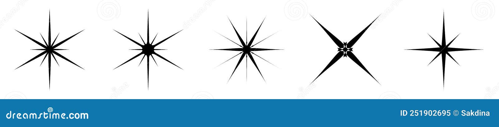 Elegant Sparkle Star Icon Collection Stock Vector - Illustration of ...