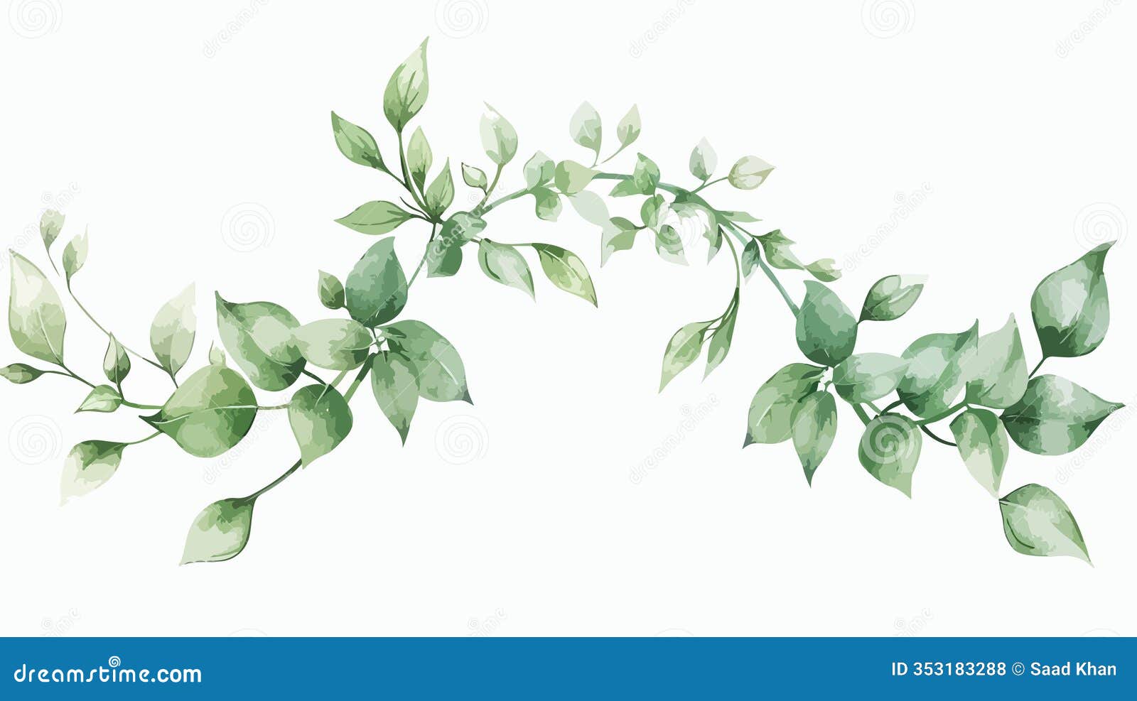 Elegant Spring Border Template with Flourish Design Elements Stock ...