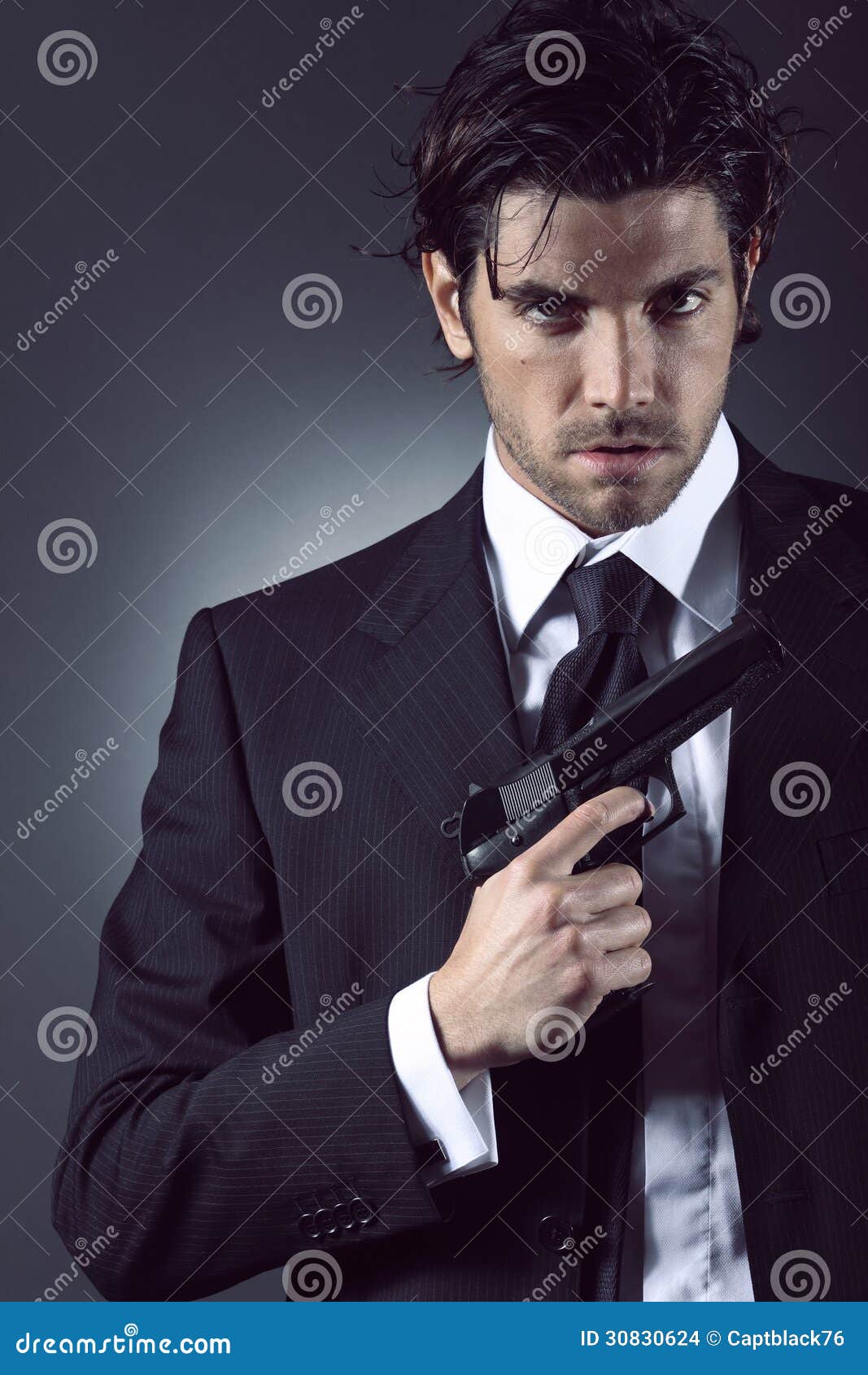 Elegant spy portrait stock photo. Image of elegant, male - 30830624