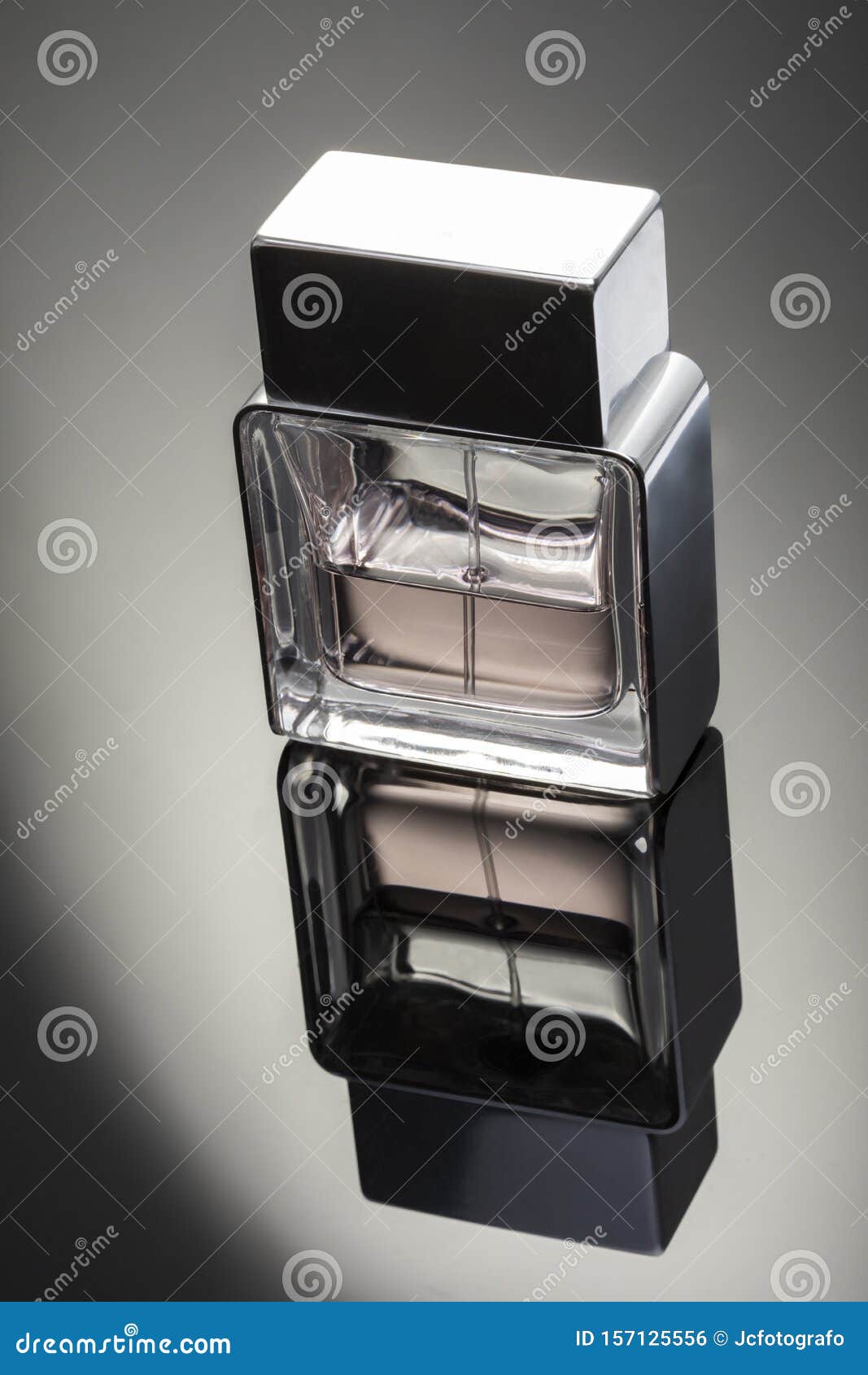 Elegant Square Bottle of Perfum Stock Photo - Image of container, care ...