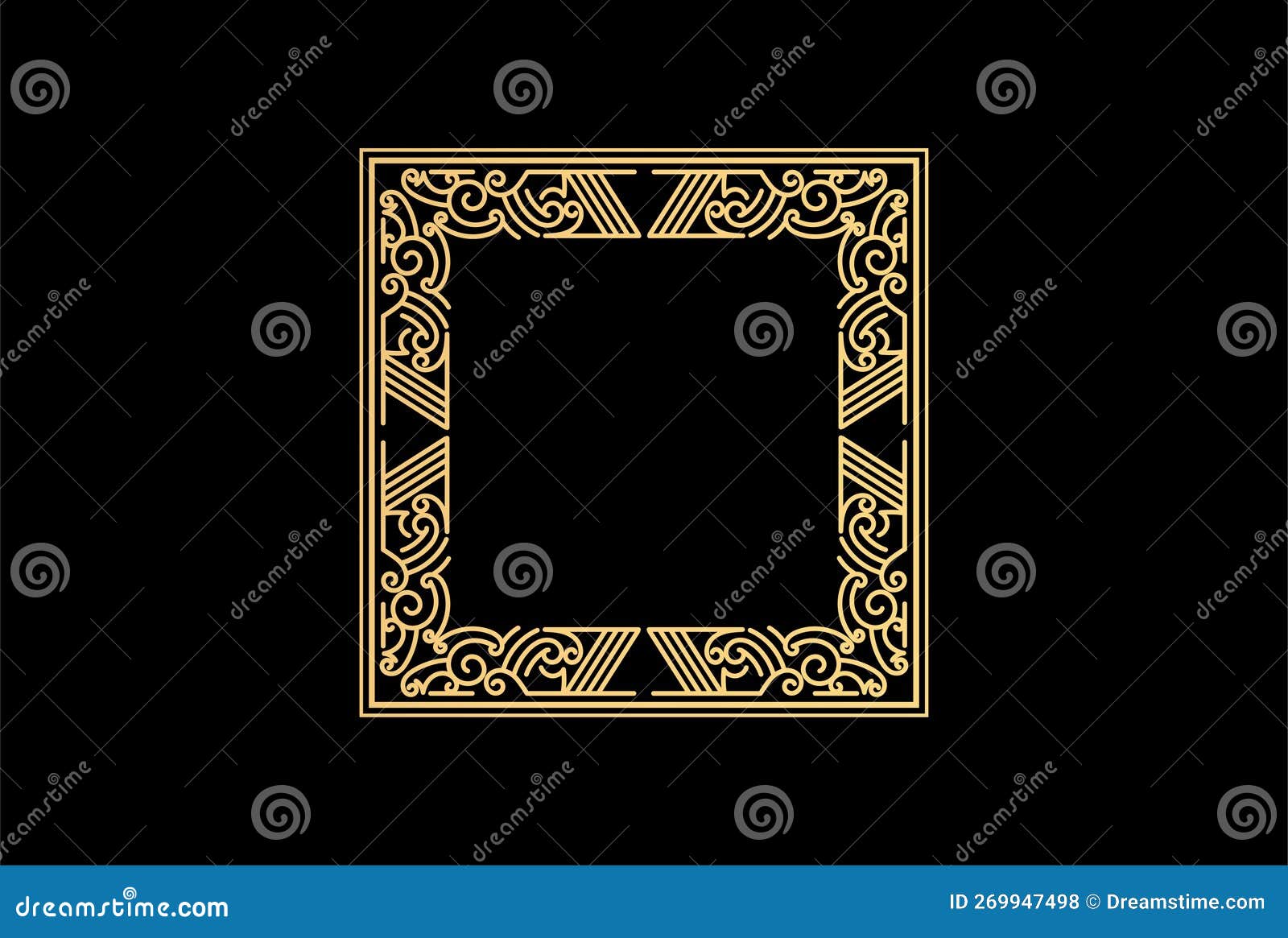 Elegant Square Frame Logo Icon Illustration Design Stock Illustration ...
