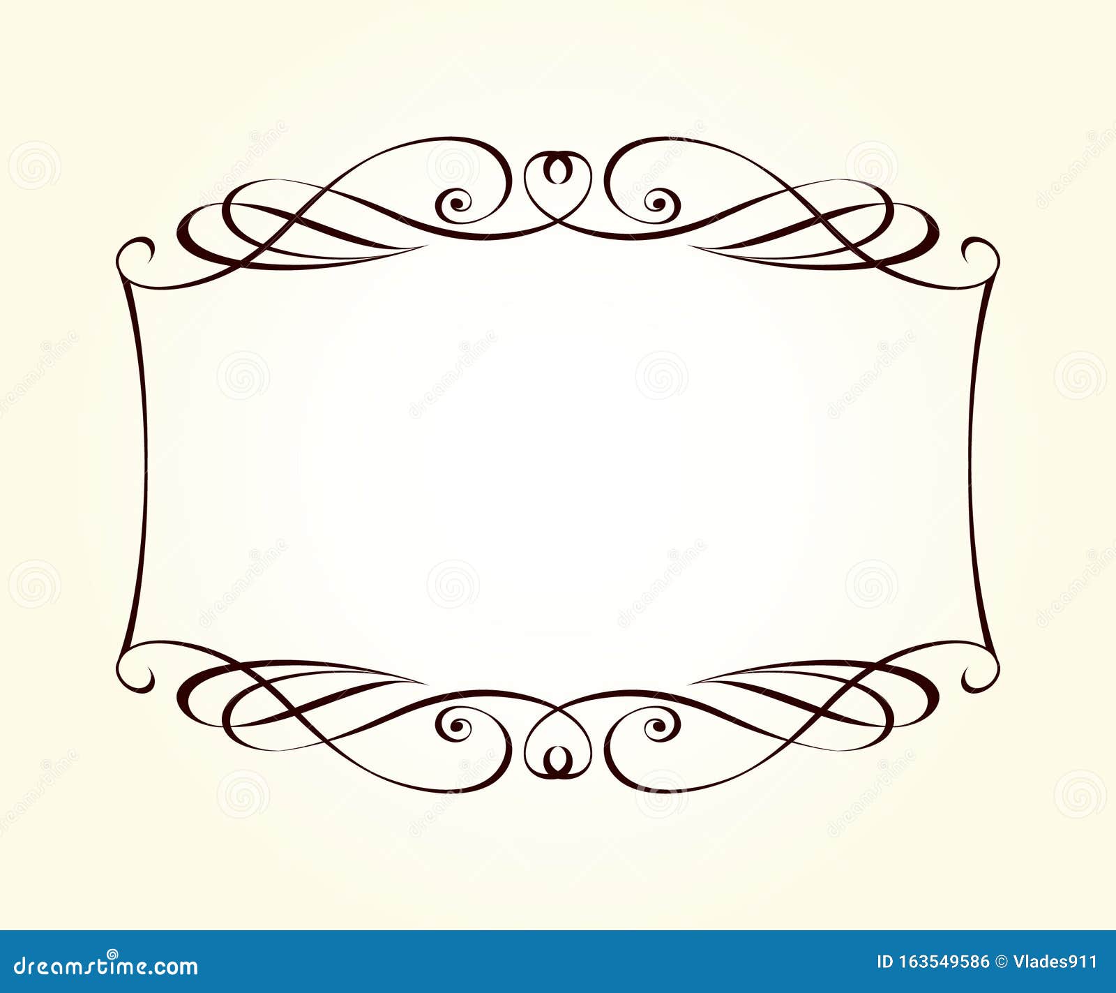 Elegant Square Retro Frame for Your Projects. Stock Vector ...