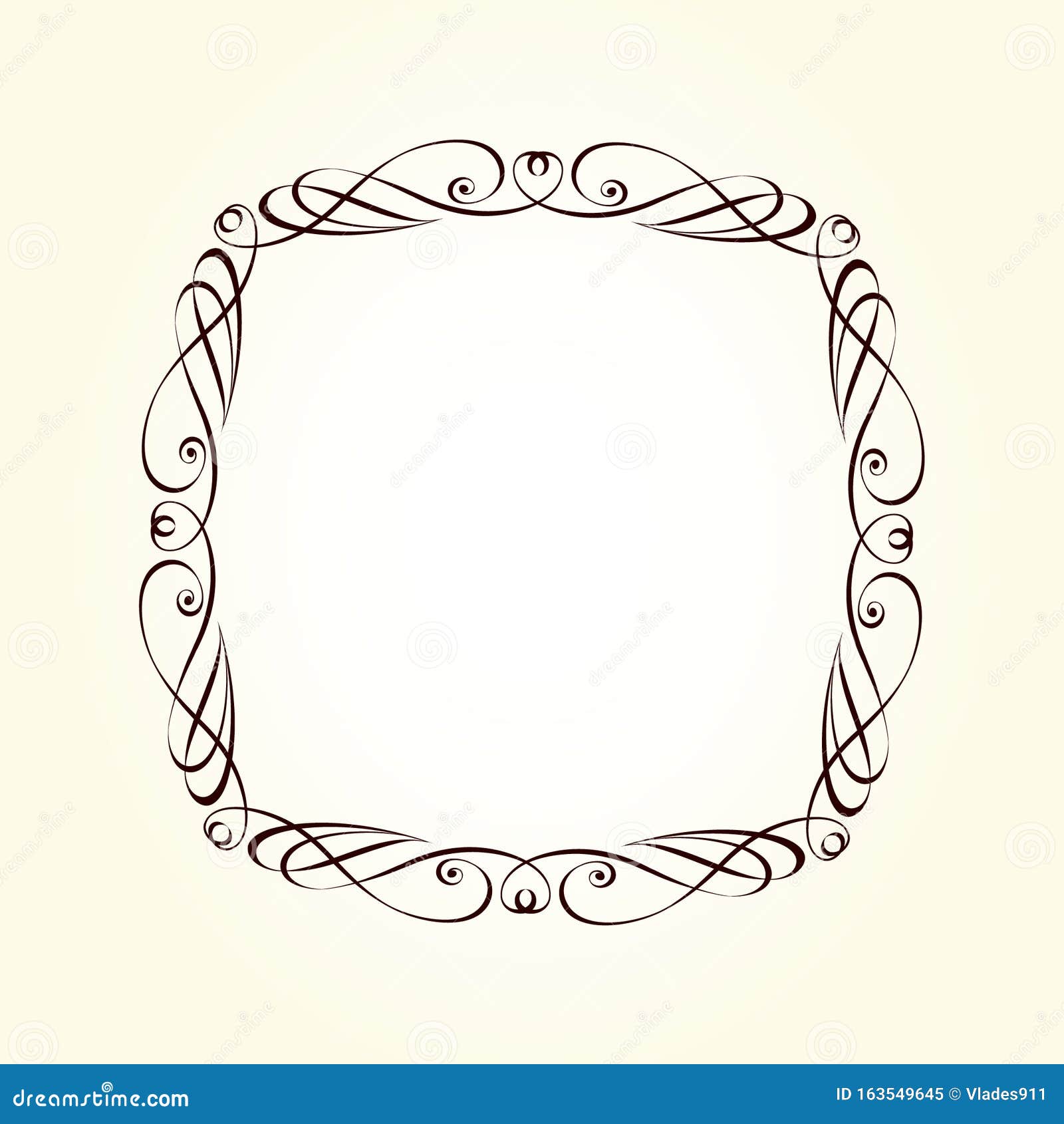 Elegant Square Retro Frame for Your Projects. Stock Vector ...
