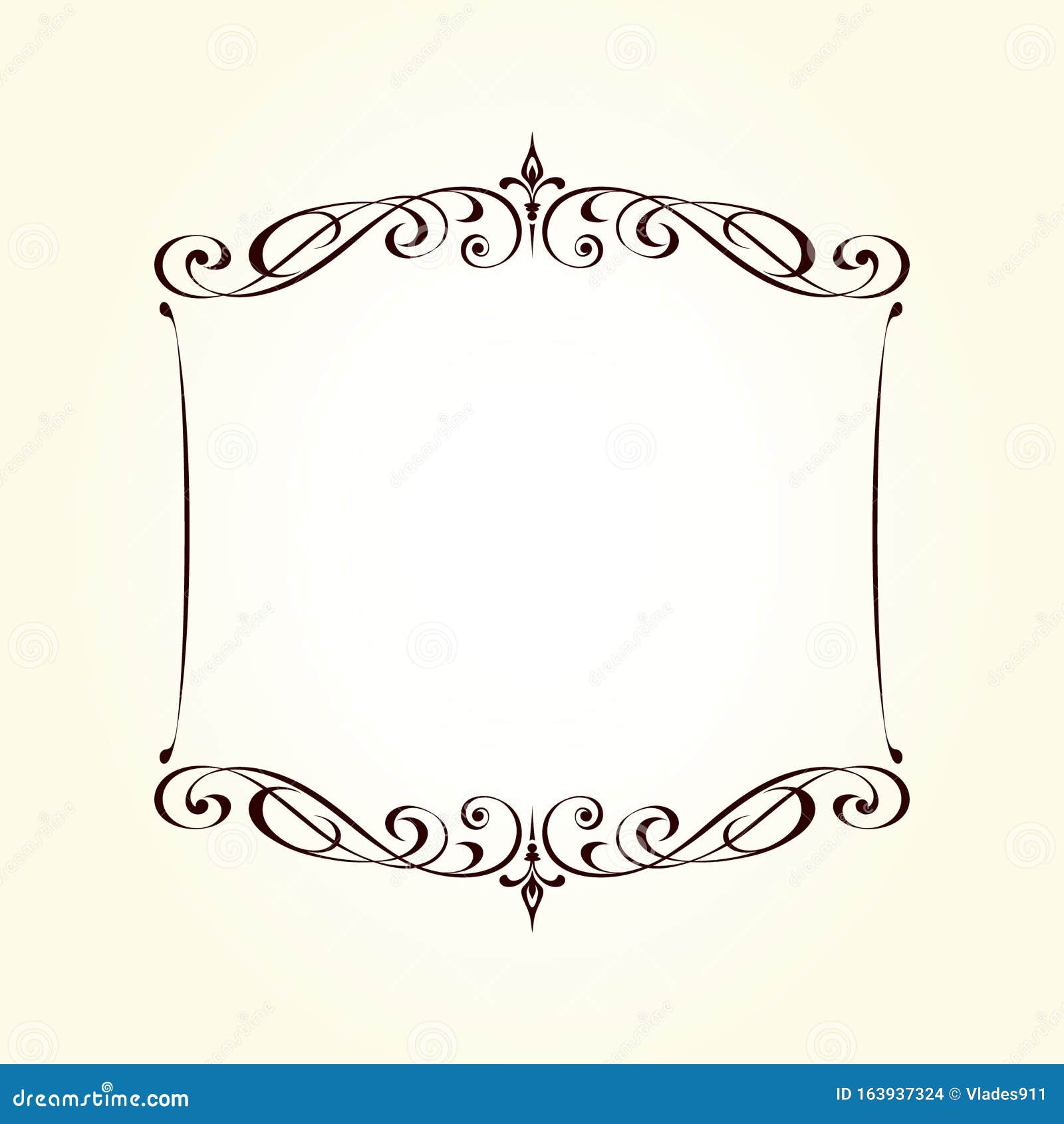Elegant Square Retro Frame for Your Projects. Stock Vector ...