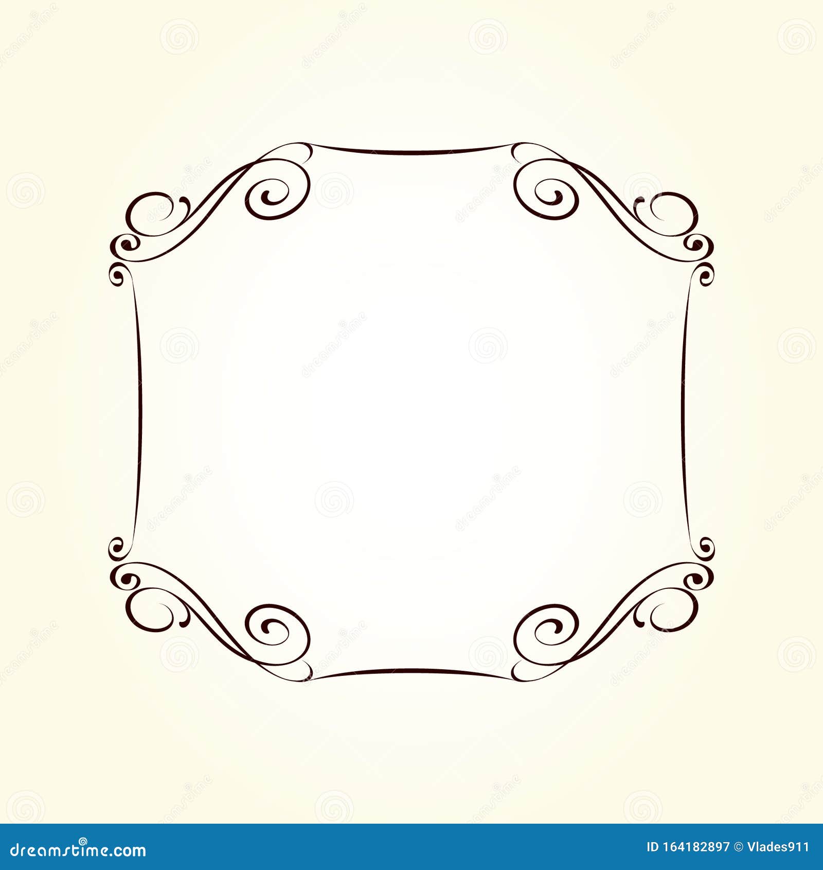 Elegant Square Retro Frame for Your Projects. Stock Vector ...