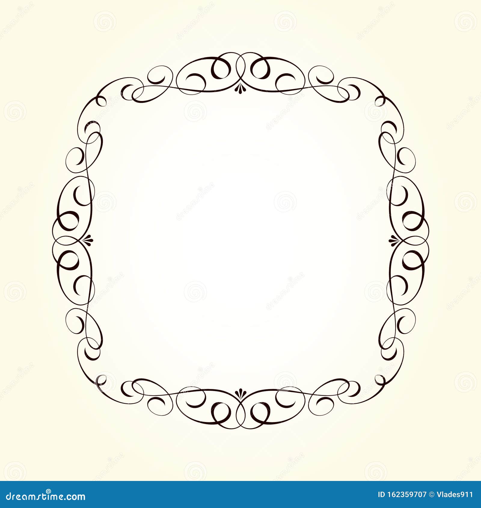 Elegant Square Retro Frame for Your Projects. Stock Vector ...
