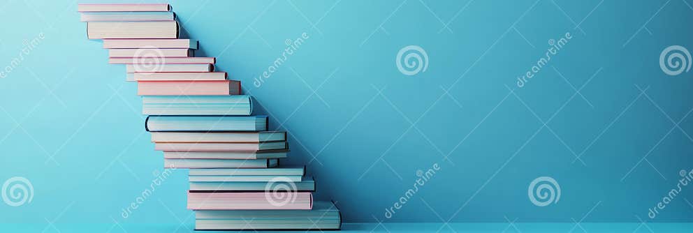 Elegant Stack of Books an Aesthetic Visual Progression of Knowledge and ...