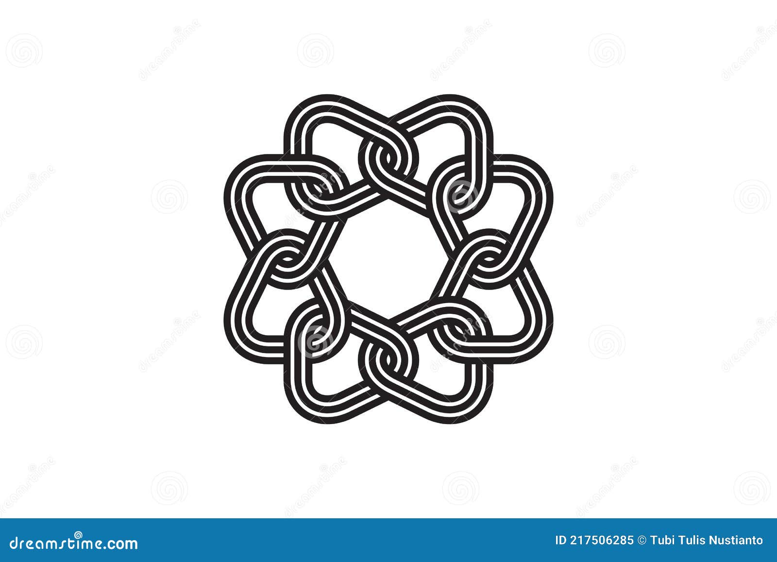 Elegant Striped Logo with Circle Shape, Chain Concept, Brand Element ...